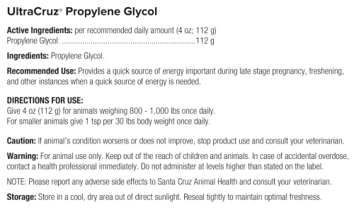 UltraCruz-sc-394501 Livestock Propylene Glycol Supplement, 1 Gallon