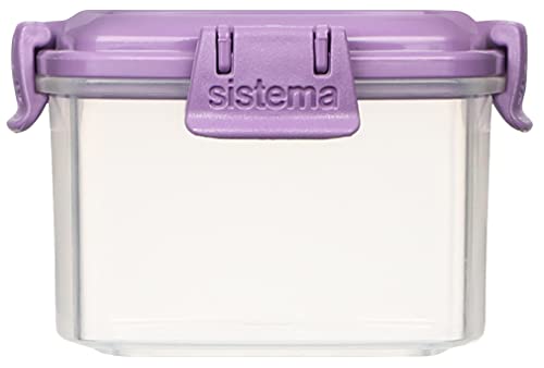 Sistema To Go Collection Mini Knick Knack Snack Container, 2.09 oz./62 mL, Pink/Green/Blue/Purple, 4 Count