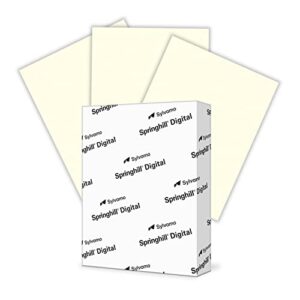 springhill 8.5” x 11” cream colored cardstock paper, 250 sheets (1 ream) – premium lightweight cardstock, vellum printer paper with textured finish – 097000r, letter (8.5x11)