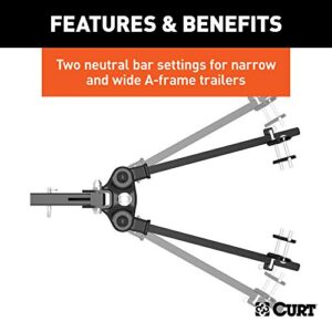 CURT 17500 TruTrack Weight Distribution Hitch with Sway Control, Up to 10K, 2-In Shank, 2-5/16-Inch Ball, Black