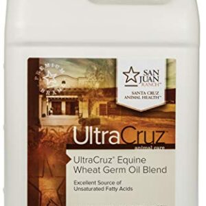 UltraCruz Wheat Germ Oil Blend Supplement for Horses and Livestock, 1 Gallon (125 Day Supply)