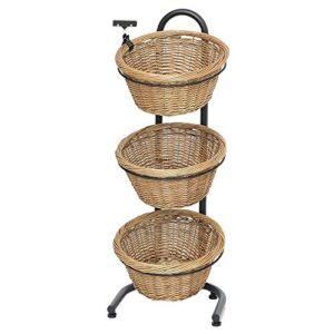 Floor Standing Merchandising Rack with 3 Baskets , K-1430-3B