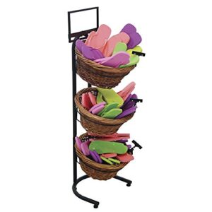 Floor Standing Merchandising Rack with 3 Baskets , K-1430-3B