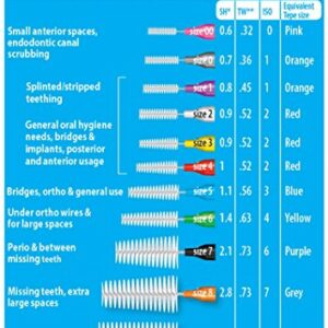 Piksters Interdental Brushes (40 Pack, Size 6 (Green))