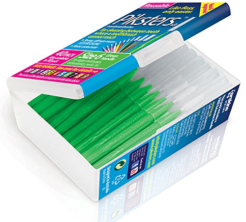 Piksters Interdental Brushes (40 Pack, Size 6 (Green))