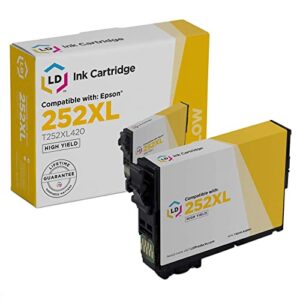 ld products remanufactured ink cartridge replacement for epson 252 ( yellow )