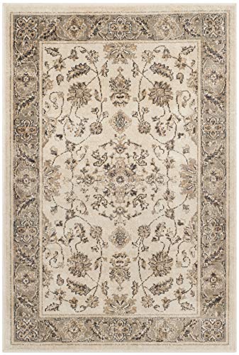 SAFAVIEH Vintage Collection Accent Rug - 2' x 3', Stone & Mouse, Oriental Traditional Distressed Viscose Design, Ideal for High Traffic Areas in Entryway, Living Room, Bedroom (VTG168-3410)