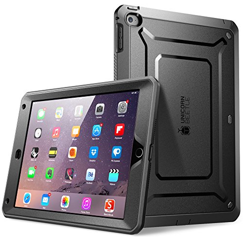 SUPCASE [Unicorn Beetle PRO Series] [Heavy Duty] Case for iPad Air 2 ,[2nd Generation] 2014 Release Full-body Rugged Hybrid Protective Case with Built-in Screen Protector (Black)