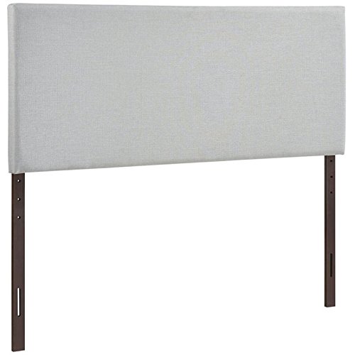 Modway Region Linen Fabric Upholstered Queen Headboard in Gray