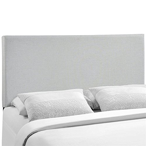 Modway Region Linen Fabric Upholstered Queen Headboard in Gray