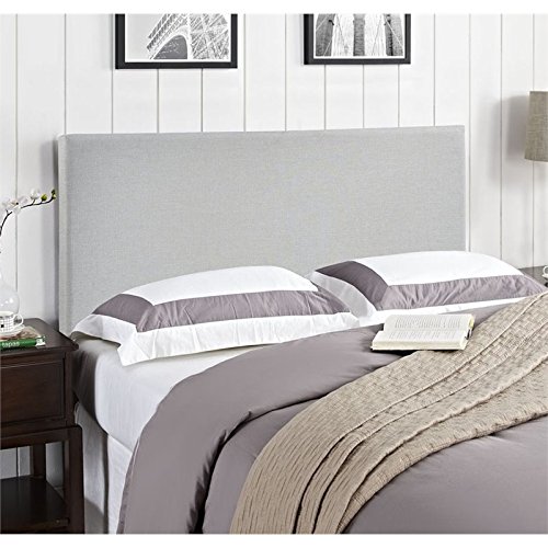 Modway Region Linen Fabric Upholstered Queen Headboard in Gray