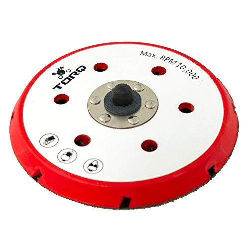 Torq-BUFLC_202 R5 Dual-Action Backing Plate with Hyper Flex Technology (6 Inch), Red