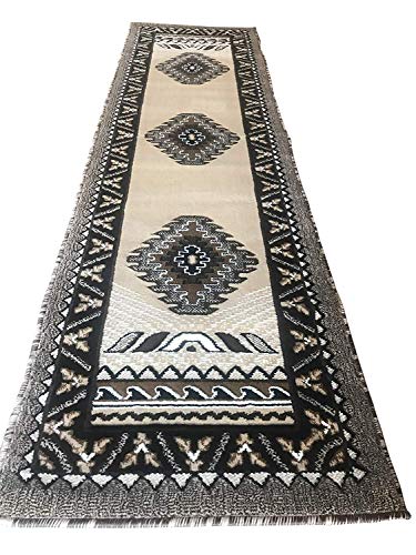 Southwest Native American Runner Rug Berber Design #D143 (2ftx7ft.1in.)