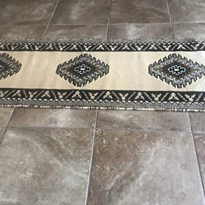 Southwest Native American Runner Rug Berber Design #D143 (2ftx7ft.1in.)