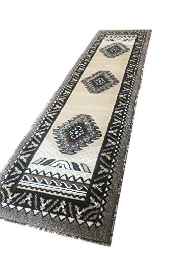 Southwest Native American Runner Rug Berber Design #D143 (2ftx7ft.1in.)