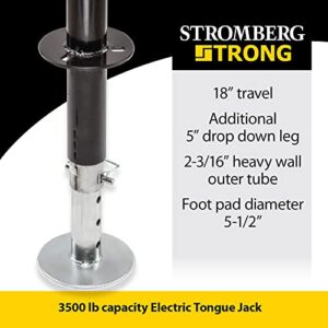 Stromberg Carlson JET-3555 White 3500 lb. Electric Tongue Jack with Light