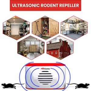 PestContro Portable Ultrasonic Rodent Repeller, Cordless Non-Lethal Pest Control, Dual Frequency, Mice Rats Squirrels Chipmunks Kitchen Office Garage Basement Shed Storage Attic