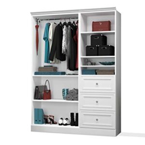 Bestar Versatile Closet Organizer with Drawers, 61W, White