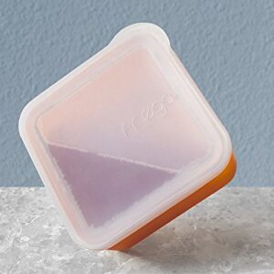 Frego Award-Winning Plastic-Free Glass and Silicone Food Container | 4 Cups | Orange