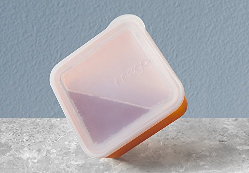 Frego Award-Winning Plastic-Free Glass and Silicone Food Container | 4 Cups | Orange