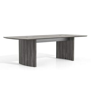 safco products medina modern office conference meeting room table, 8', gray steel