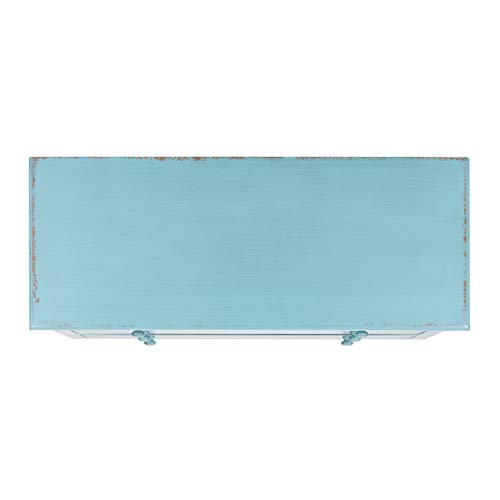 Safavieh American Homes Collection Tablet Distressed Blue 3 Drawer Chest