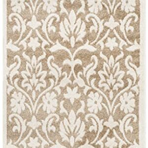 SAFAVIEH Amherst Collection Accent Rug - 3' x 5', Wheat & Beige, Floral Design, Non-Shedding & Easy Care, Ideal for High Traffic Areas in Entryway, Living Room, Bedroom (AMT424S)