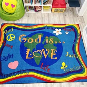 Kid Carpet God is Love Sunday School Rug