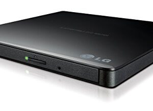 LG GP65NB60 8X USB 2.0 Super Multi Ultra Slim Portable DVD Writer Drive +/-RW External Drive with M-DISC Support - Black