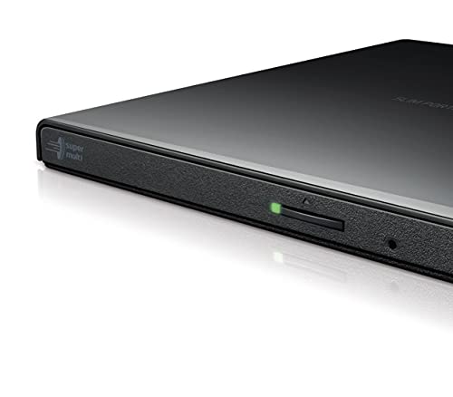 LG GP65NB60 8X USB 2.0 Super Multi Ultra Slim Portable DVD Writer Drive +/-RW External Drive with M-DISC Support - Black