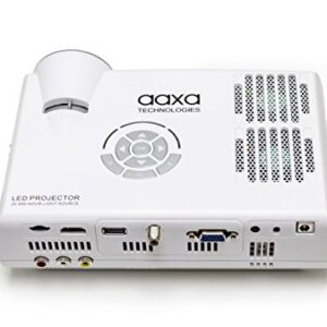 AAXA M4 Mobile LED Projector with 90 Minute Battery Life, WXGA 1280x800 Resolution, 800 Lumens, DTV Onboard, 20,000 Hour LED