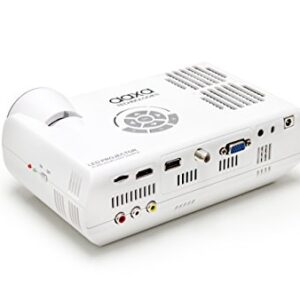 AAXA M4 Mobile LED Projector with 90 Minute Battery Life, WXGA 1280x800 Resolution, 800 Lumens, DTV Onboard, 20,000 Hour LED