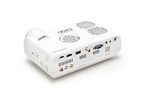 AAXA M4 Mobile LED Projector with 90 Minute Battery Life, WXGA 1280x800 Resolution, 800 Lumens, DTV Onboard, 20,000 Hour LED