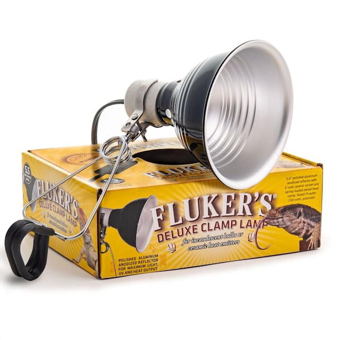 Fluker's Turtle Clamp Lamp, 75 Watts