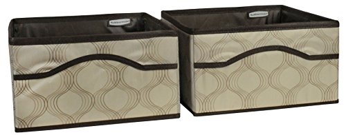 Rubbermaid HomeFree Closet System Canvas Basket, Small, Beige, 2-Pack