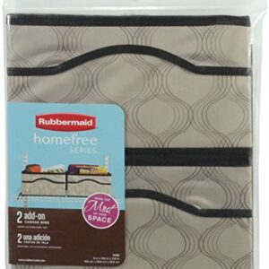 Rubbermaid HomeFree Closet System Canvas Basket, Small, Beige, 2-Pack