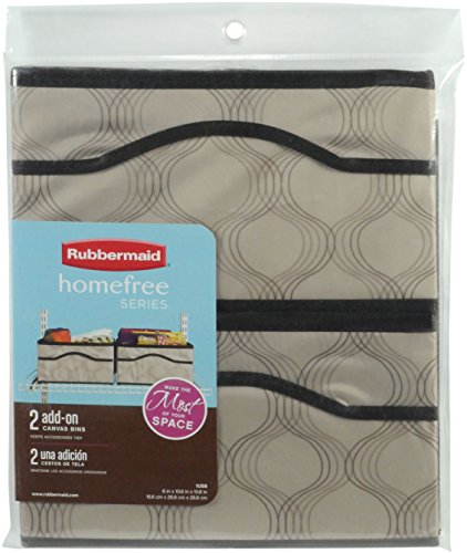 Rubbermaid HomeFree Closet System Canvas Basket, Small, Beige, 2-Pack