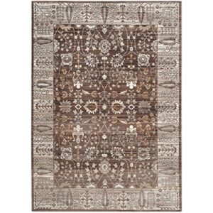 SAFAVIEH Empire Collection 9'6" x 13'6" Ivory / Light Grey EM414C Handmade Traditional European Premium Wool Area Rug