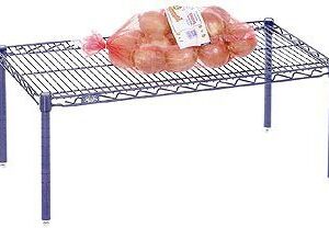 Nexel Commerical Wire Shelf Platform Dunnage Storage Rack, 24" x 24" x 14", Chrome