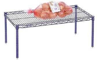 Nexel Commerical Wire Shelf Platform Dunnage Storage Rack, 24" x 24" x 14", Chrome