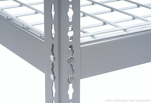 Global Industrial Wire Shelving Wire Mesh Deck (Shelf), 48"W x 24"D, 1/4" Thick Gray Epoxy Finish, 3" Openings, Reinforced