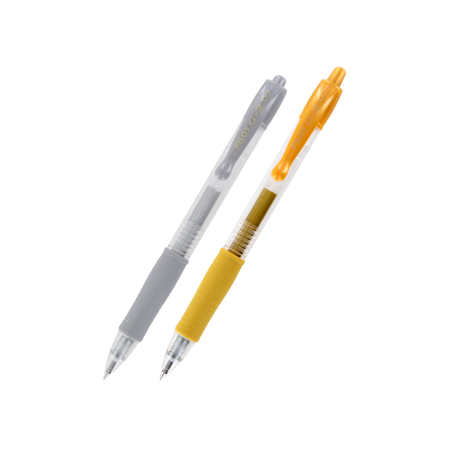 Pilot, G2 Metallics Gel Roller Pens, Fine Point 0.7 mm, Gold & Silver, Pack of 2