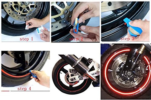 B2 1/4" Reflective Motor Wheel Rim Pin Stripe PINSTRIPING Tape Sticker Blue CAR