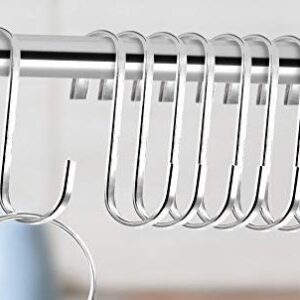 Pro Chef Kitchen Tools Flat Hanging Hooks - Pot Racks S Hook 10 Pack Set - Hang Display Jewelry - Metal Utility Hooks for Outdoor Storage Organization - Butcher Meat Hangers for Bacon Sausage Smokers