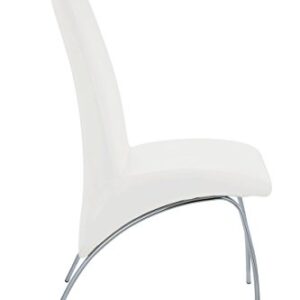 ACME Pervis Side Chair (Set-2) - 71107 - White PU & Chrome