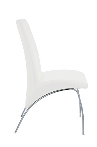 ACME Pervis Side Chair (Set-2) - 71107 - White PU & Chrome