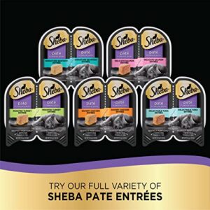 SHEBA PERFECT PORTIONS Paté Adult Wet Cat Food Trays (24 Count, 48 Servings), Savory Chicken Entrée, Easy Peel Twin-Pack Trays