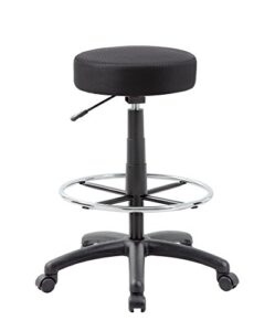 boss office products dot drafting stool in black