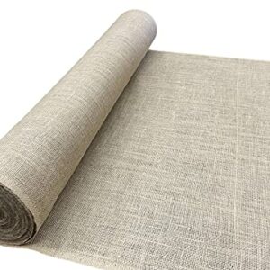 AK TRADING CO. 60" Premium 10oz Burlap Roll-50 Yards-No-Fray Finished Edges-Natural Tight Weave Fabric