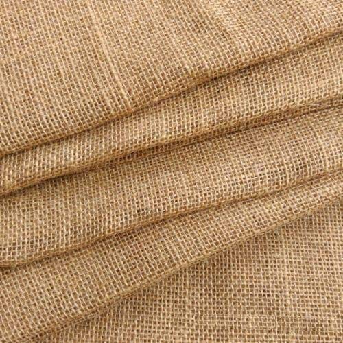 AK TRADING CO. 60" Premium 10oz Burlap Roll-50 Yards-No-Fray Finished Edges-Natural Tight Weave Fabric